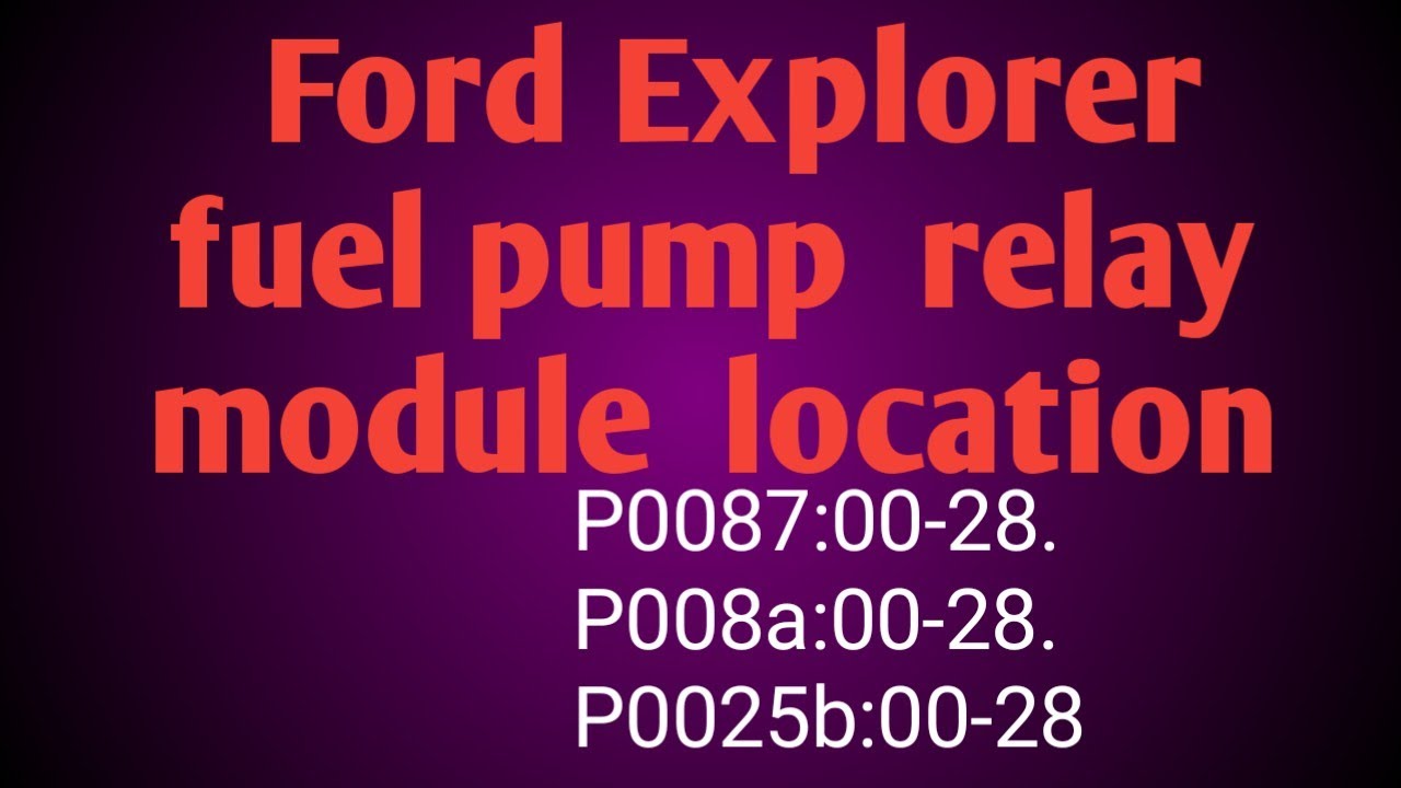 p025b:00-28 Fuel pump module A control circuit range Performance how to ...