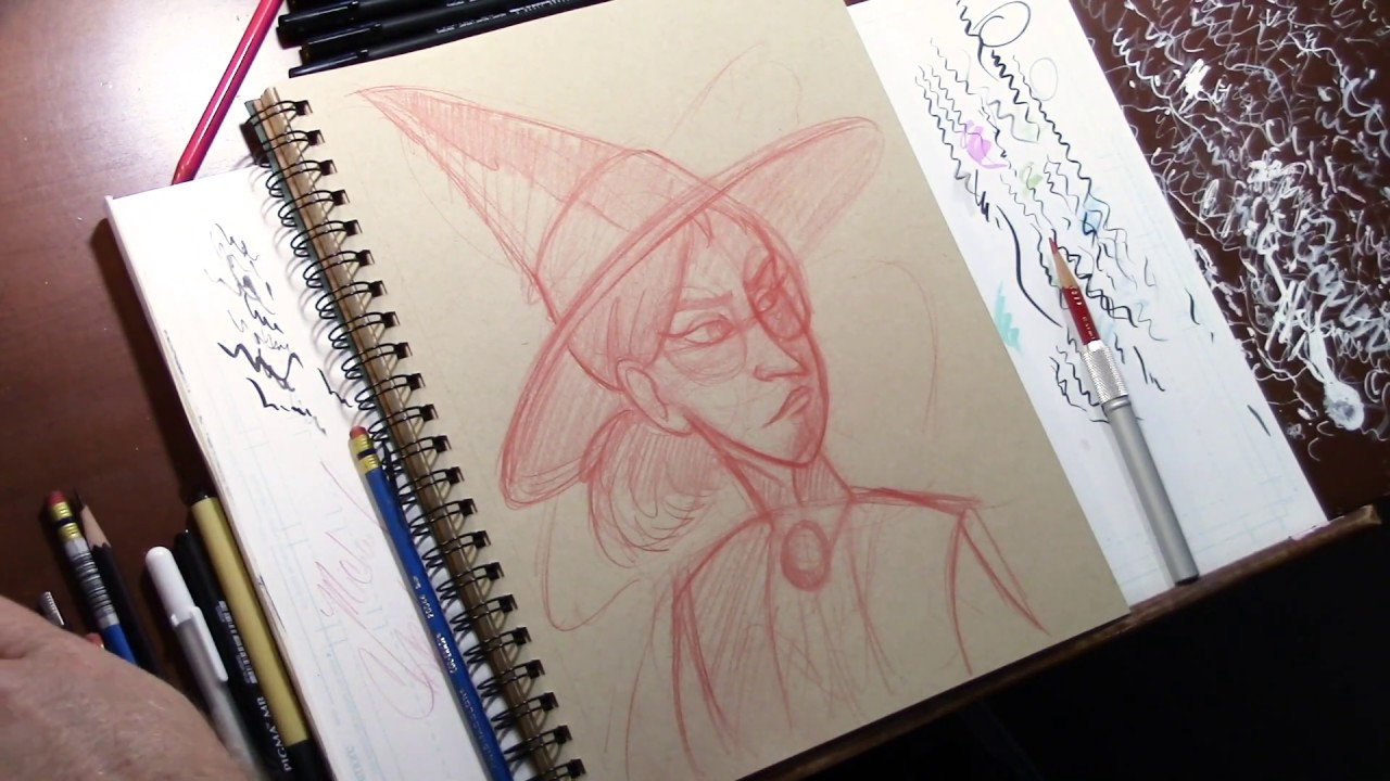 Drawing a young Minerva McGonagall from Harry Potter for Inktober - YouTube