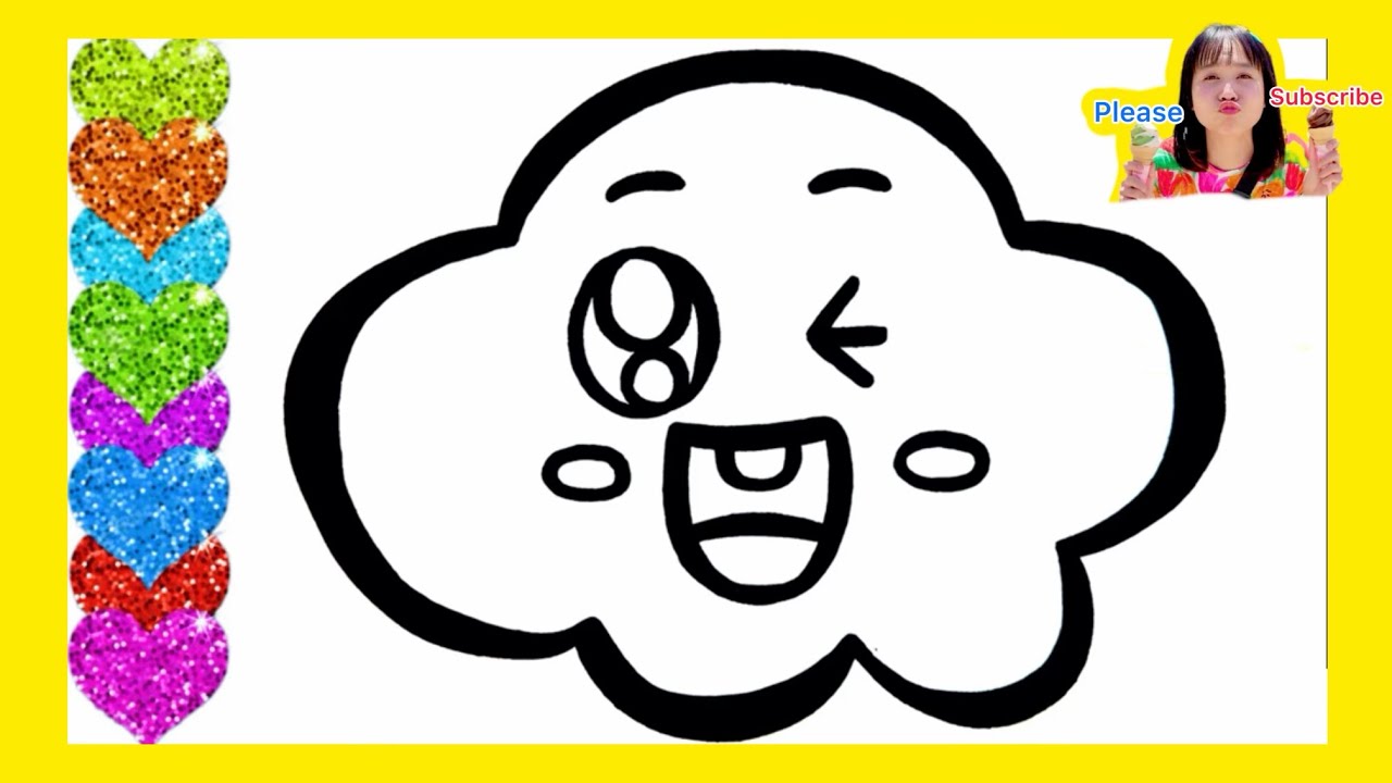 How to draw a cute cloud step by step || cloud Drawing || Drawing for ...