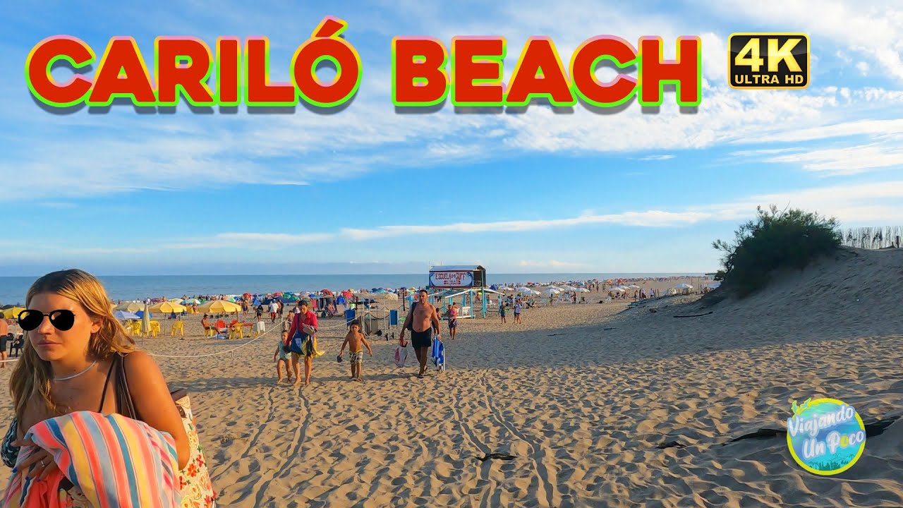 4K - Beach Walk PINAMAR: CARILO BEACH Amazing DAY Virtual Travel Vlog ...