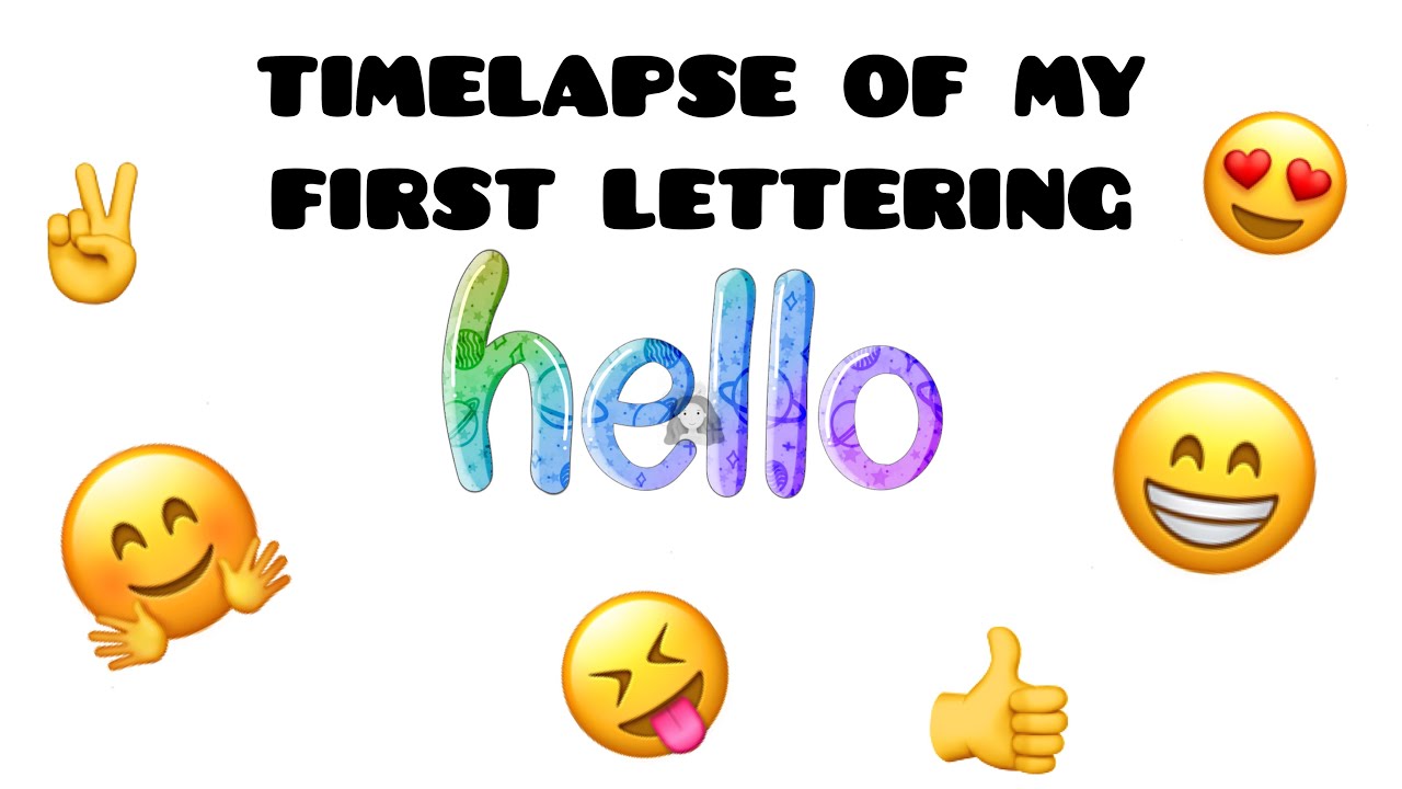 TIMELAPSE OF MY FIRST LETTERING - YouTube