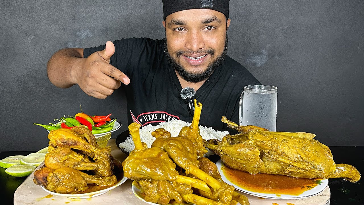 SPICY MUTTON CURRY, CHICKEN LEG PIECE CURRY AND FULL DUCK CURRY WITH ...