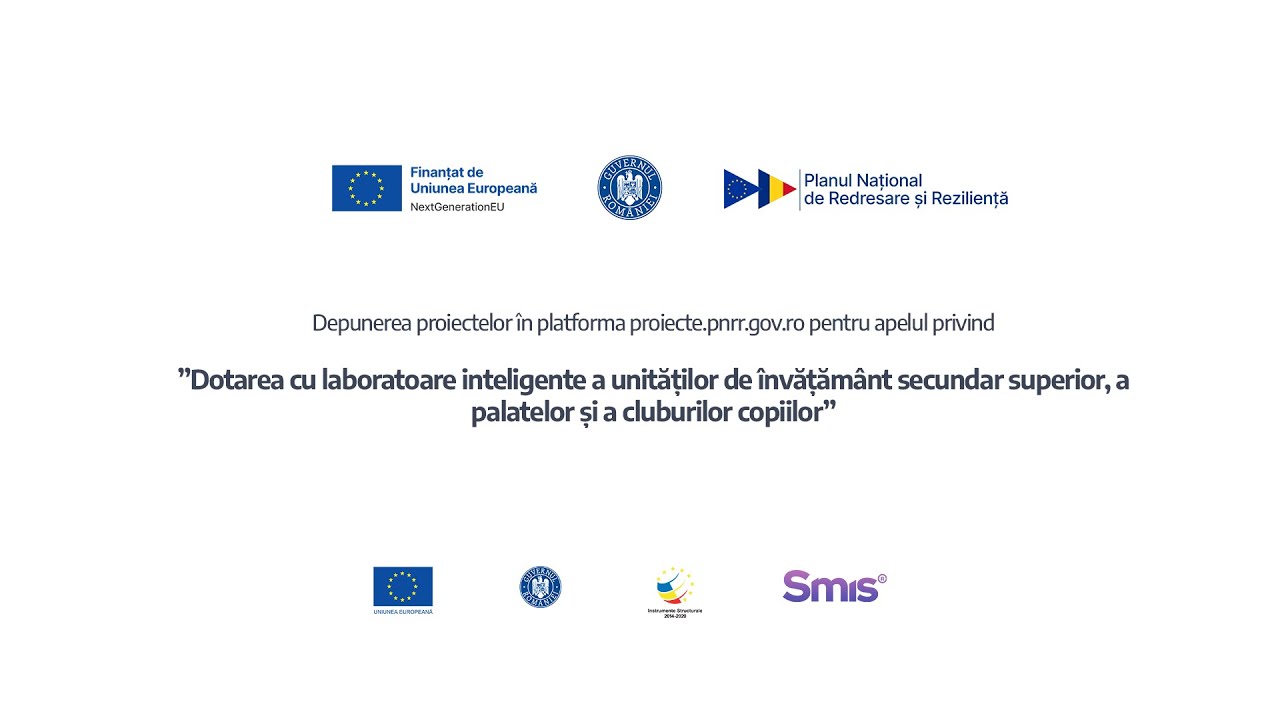 Tutorial - Depunerea proiectelor în platforma proiecte PNRR – Smartlabs ...