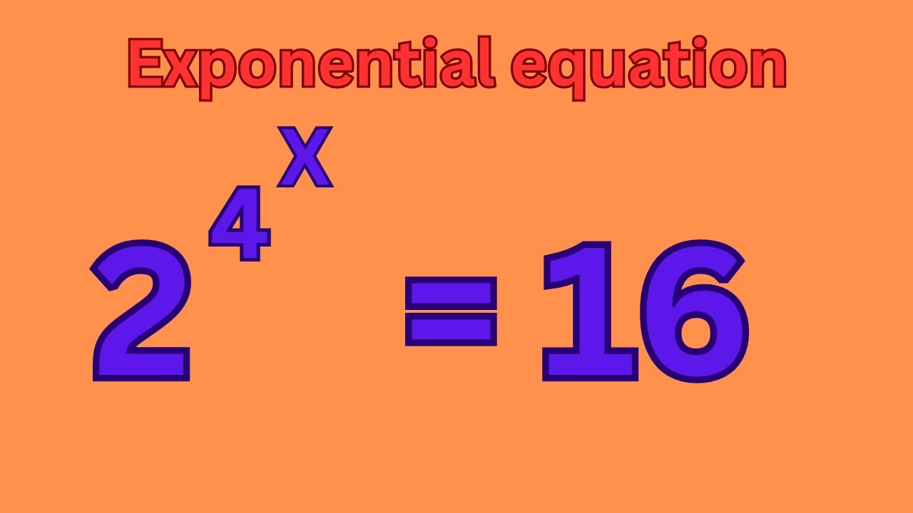 Exponential Equation #maths #mathematics #math #mathematic - YouTube