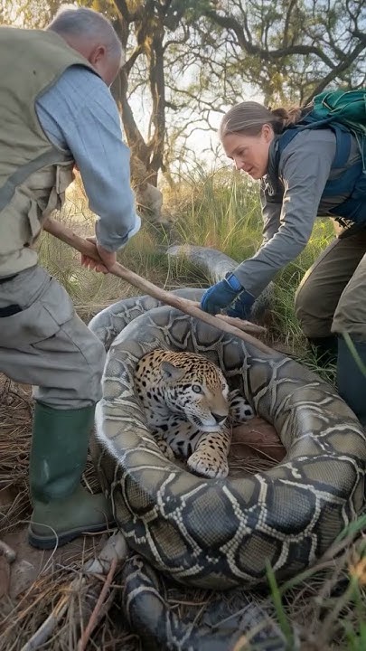 Rainforest Riverbend Horror - Python Assails a Thirsty Jaguar - YouTube