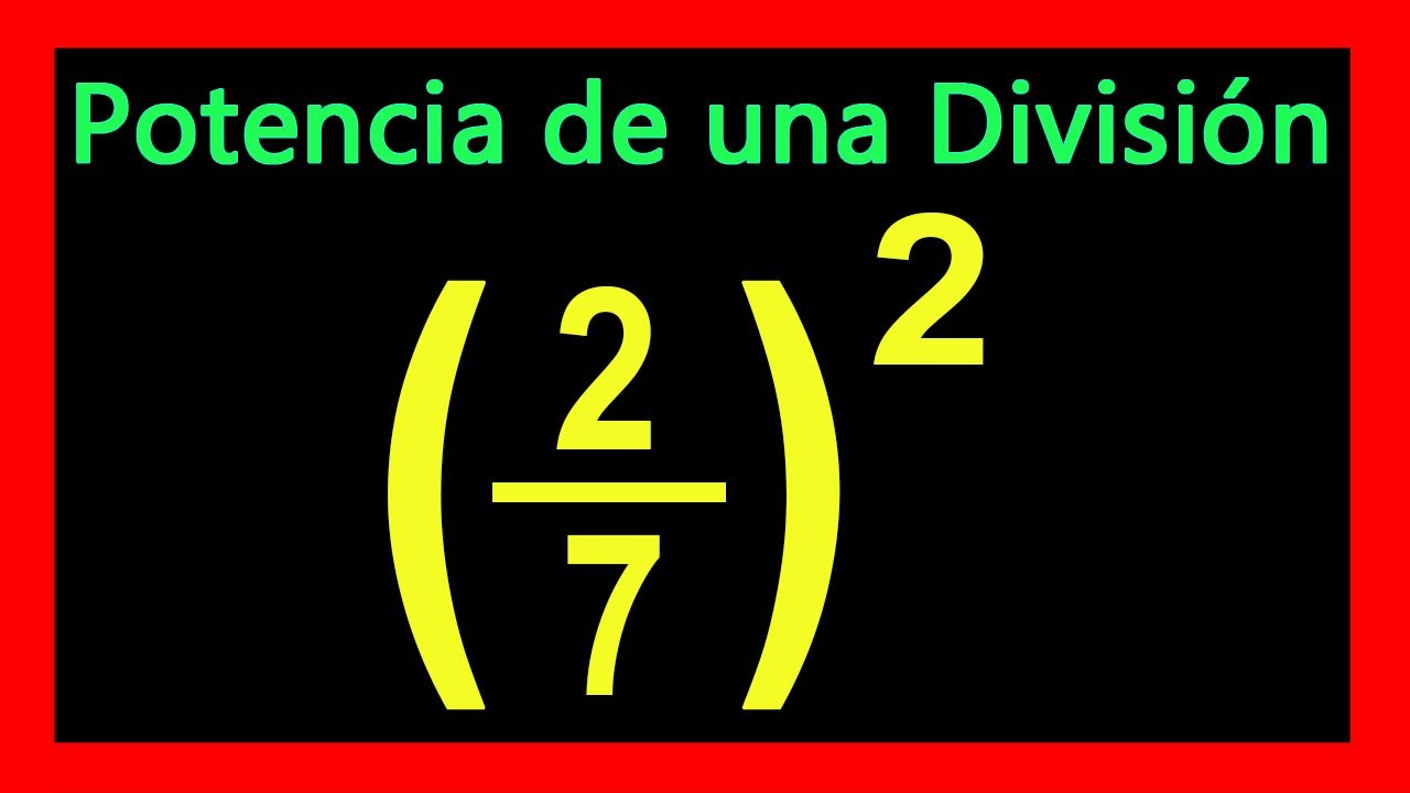 👉 Potencia de una Division con Parentesis - YouTube