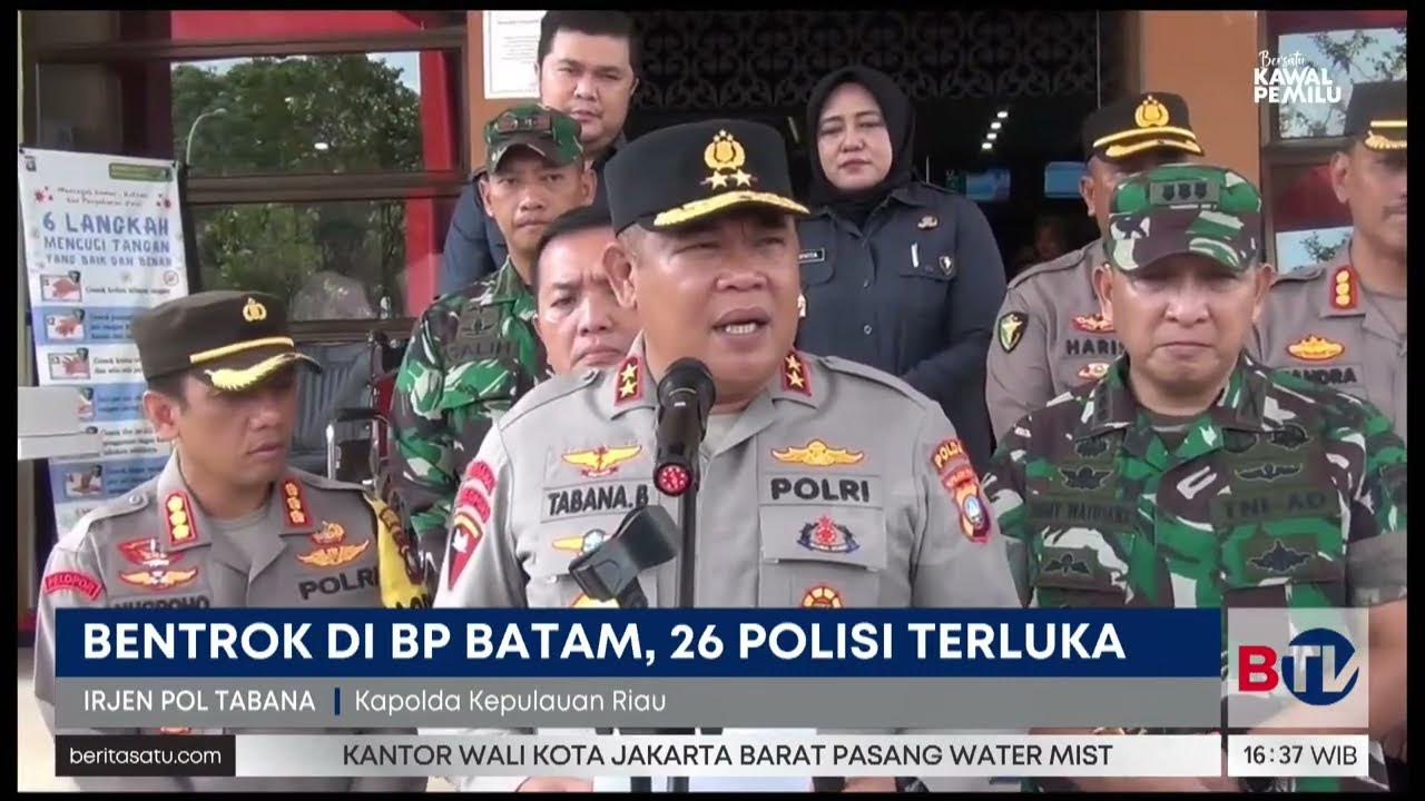 26 Polisi Terluka Dalam Bentrokan Dengan Demonstran Di Rempang Batam