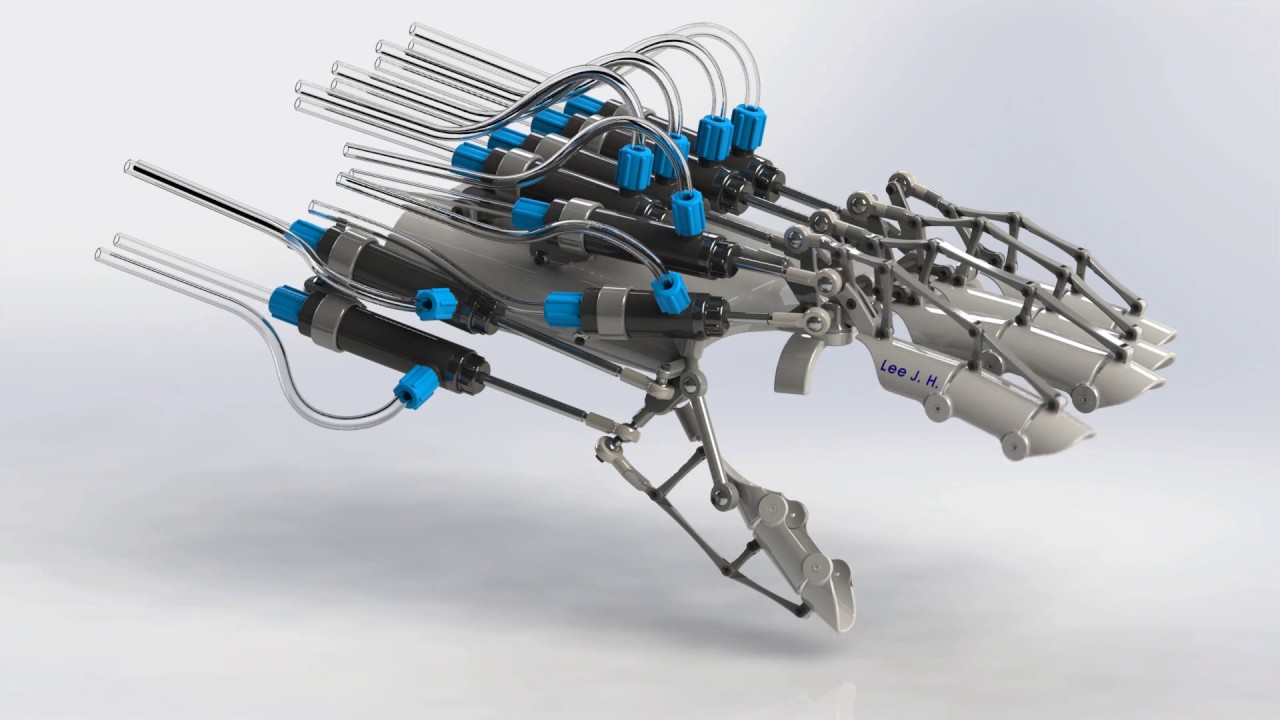 EXO HAND 공압 로봇손 - YouTube