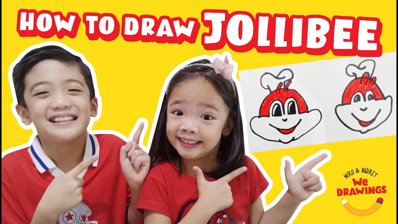How to draw JOLLIBEE! Simple and easy happy bee! We Drawings # ...