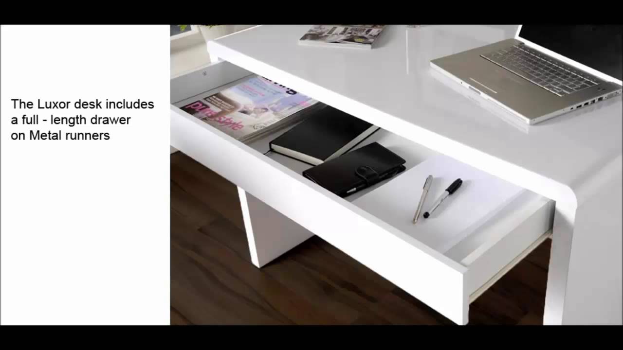Executive Luxor Luxury Computer Home Office Desk Workstation - YouTube