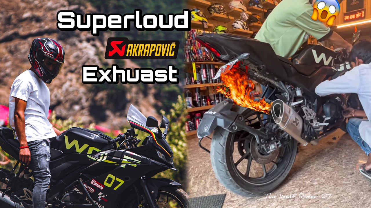 Install Full System🤩R1m Akrapovic Exhuast😱💜| On My R15v3🤯| Performance ...