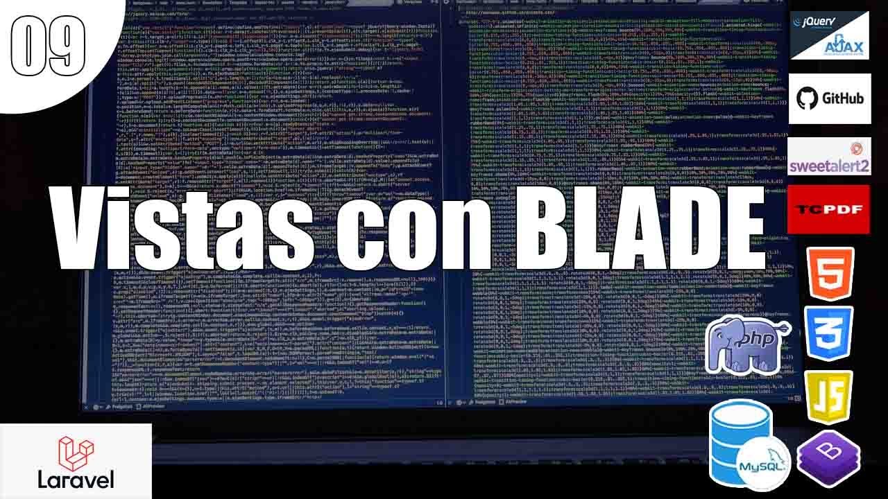 09 Vistas con las plantillas de BLADE en el curso de LARAVEL 10 ...