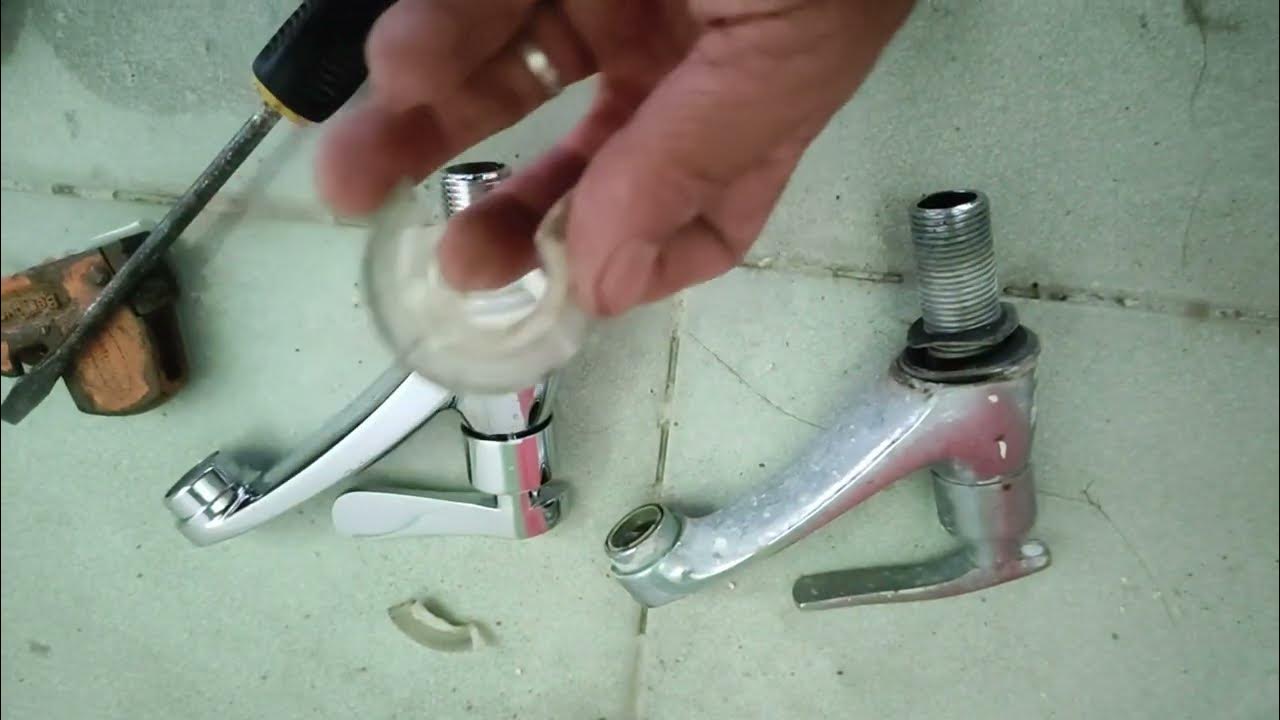 paano magpalit ng faucet sa lavatory o wash basin - YouTube