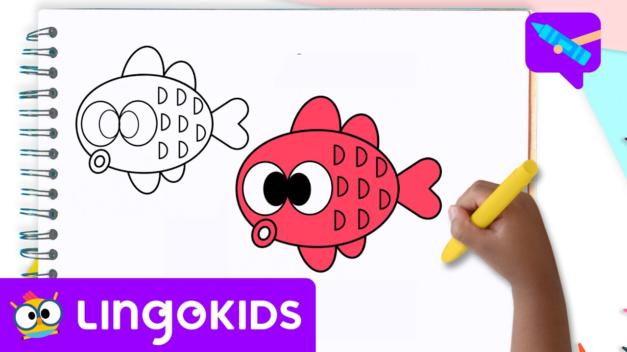 How to draw a FISH 🐠🎨 | Drawing for kids | CRAFTS by Lingokids - YouTube