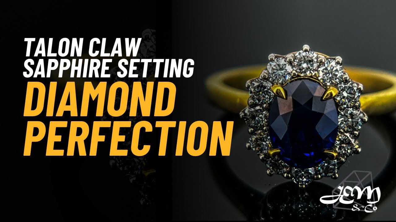 Crafting a Royal Sapphire Ring: Talon Setting in Yellow Gold - YouTube