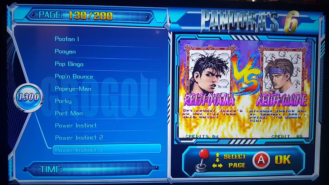 Pandora 6 2000 Atcade Games List From N-S (Video 5) - YouTube