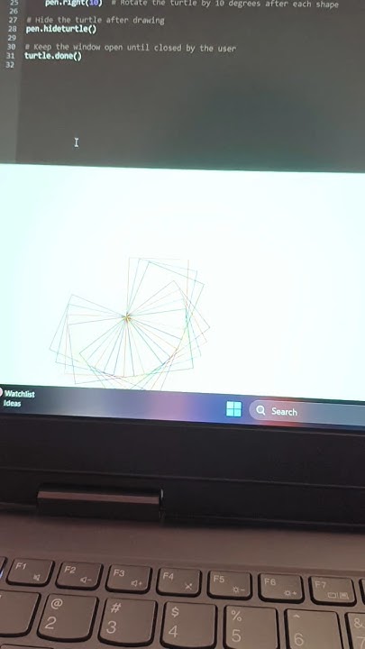 Create rotation graphics python turtle code - YouTube