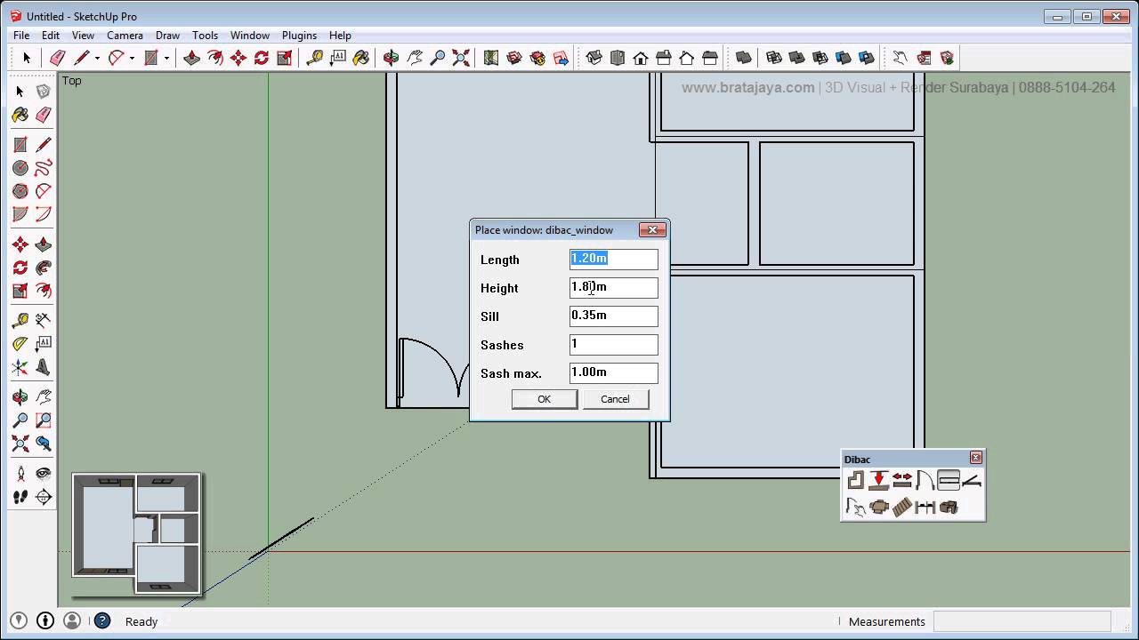 sketchup 2014 dibac plugin model140326 rumah 2 kamar - YouTube