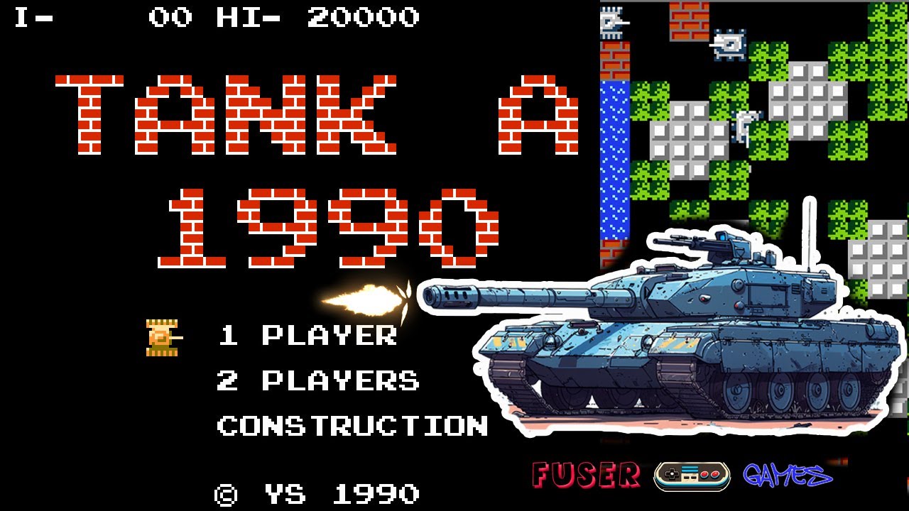 Tank A 1990 [Stage 1-12 (1 Player)] 7:14, (NES, Famicom) Speedrun # ...