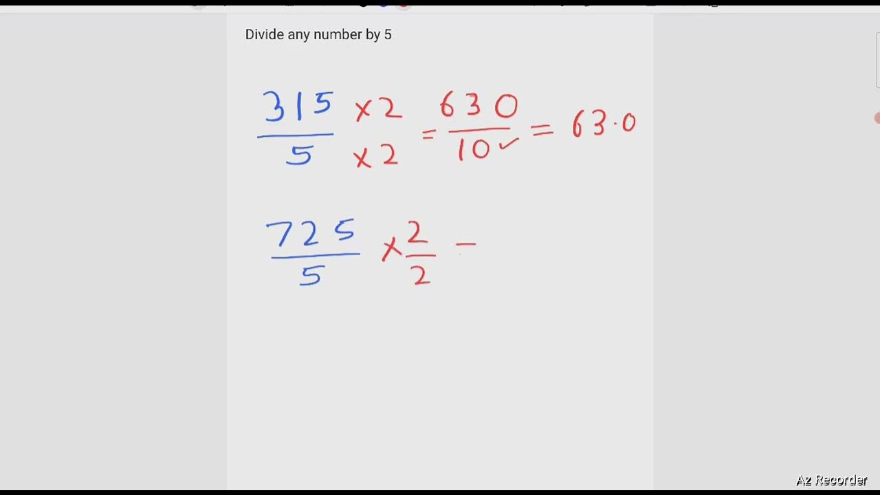 Divide any number by 5 - YouTube