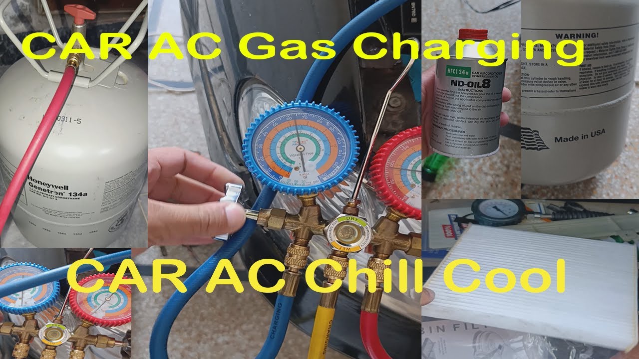 Car AC Gas Replacement | Car AC not Cooling well problems solved | Low ...