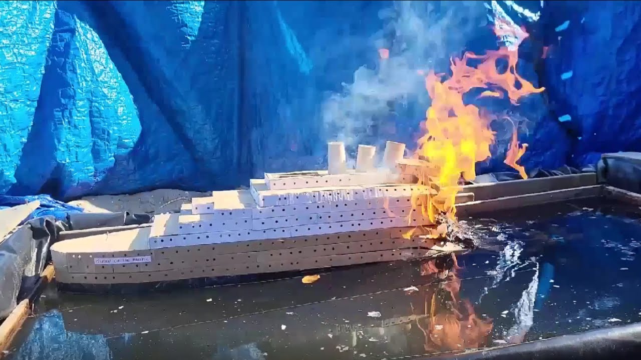 The Sinking Of The Cardboard Passengership Queen Of The Pacific. (A ...