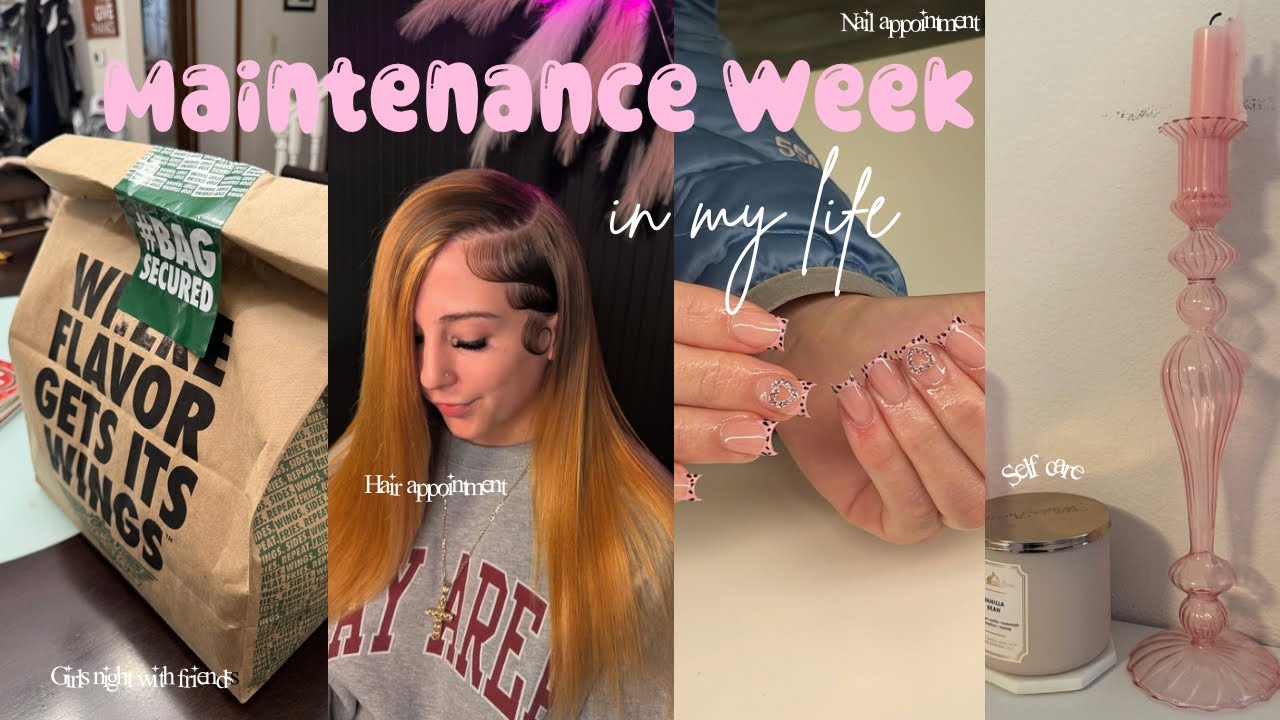 MAINTENANCE WEEK🌟 | Nail appointment, Lash clusters, Hair appointment ...