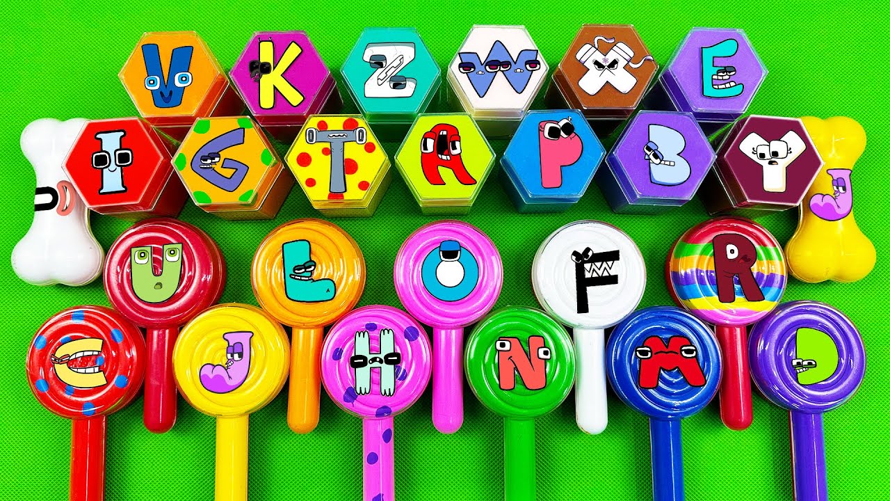 Alphabet Lore – Looking A to Z SLIME in Hexagon, Lollipop Coloring ...