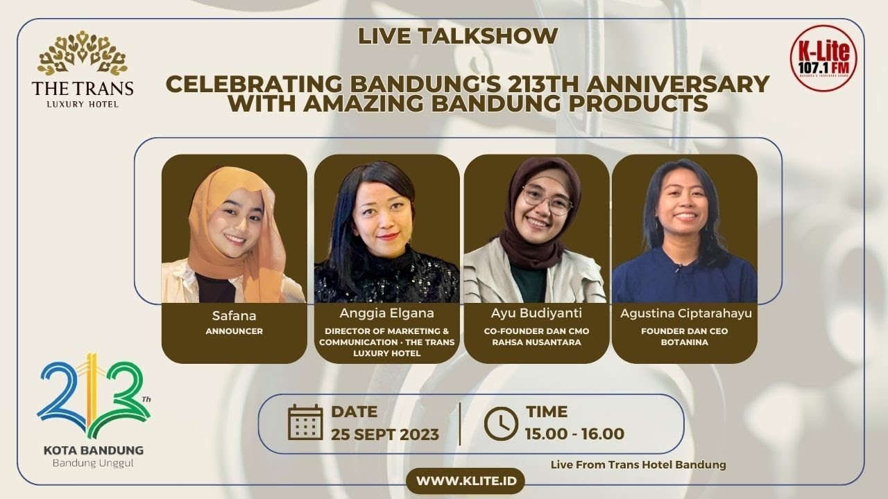 Celebrating Bandung's 213th Anniversary with Amazing Bandung Products ...