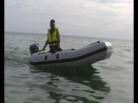 Dinghy with Evinrude 4hp outboard motor - YouTube