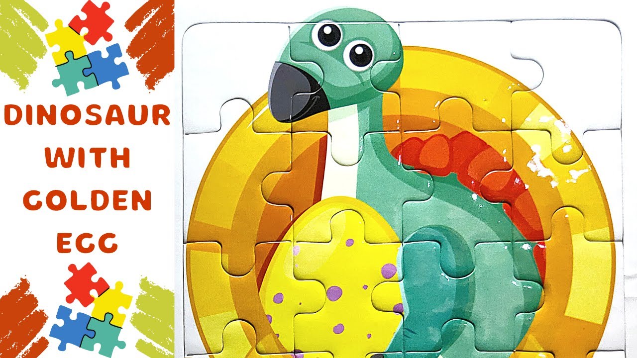 Dinosaur With Golden Egg - Dinosaur Puzzle For Toddler, Kindergarten ...