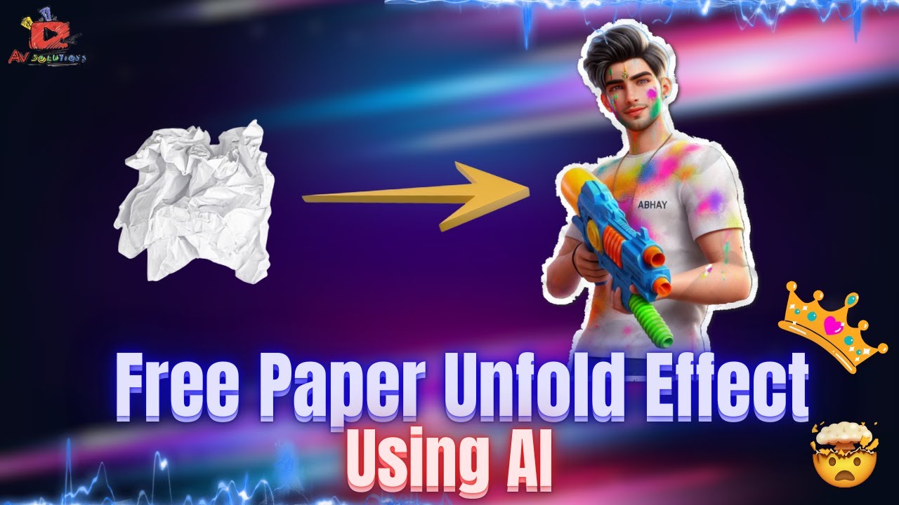 How to make folding Paper Animation for free using AI | Free Paper Folding effect using AI - YouTube