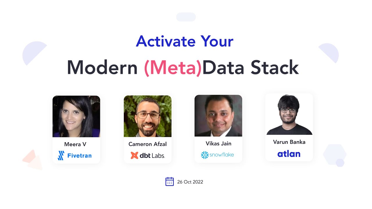 Activate Modern (Meta)Data Stack: with Fivetran, Snowflake, dbt Labs ...