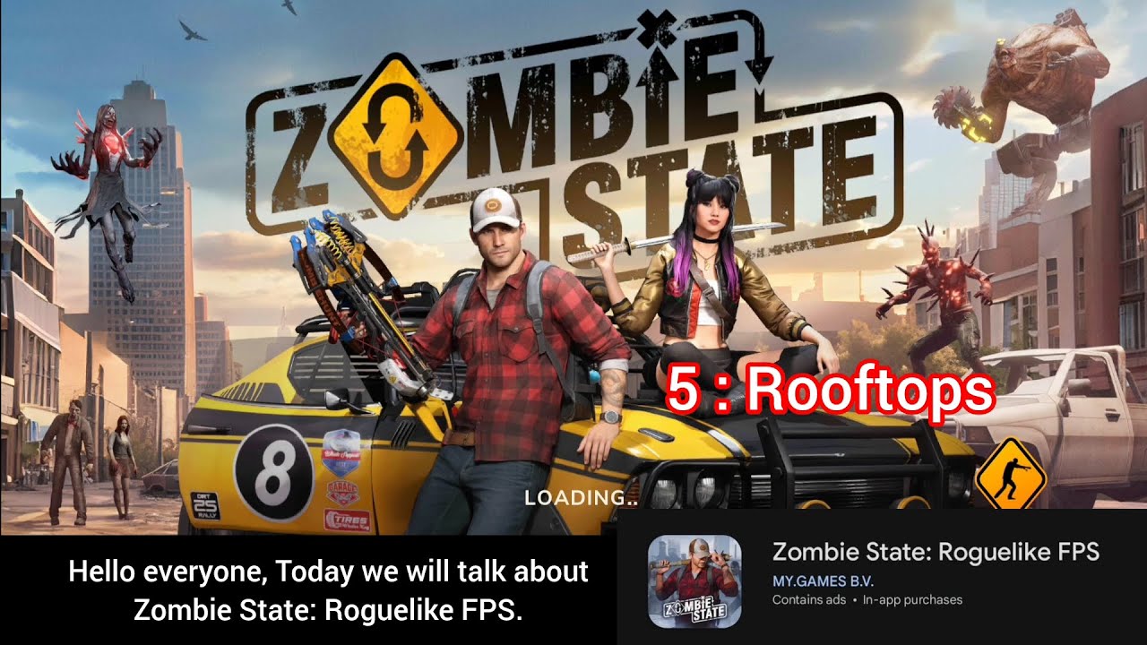 Zombie State: Roguelike FPS - State 5_Rooftops (Walkthrough) - YouTube