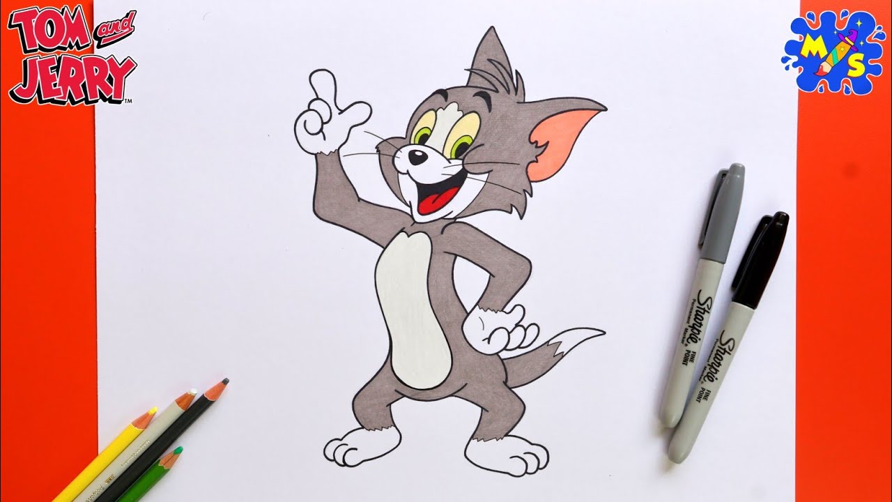 Tom and Jerry Drawing || How to Draw Tom Cat Easy Step by Step - YouTube