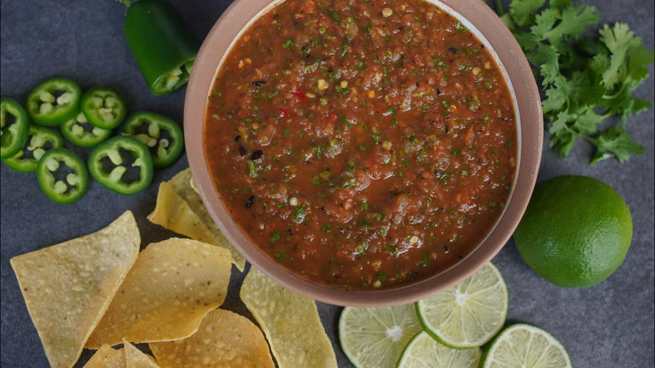 How to Make Fire Roasted Salsa | Restaurant Style Salsa - YouTube