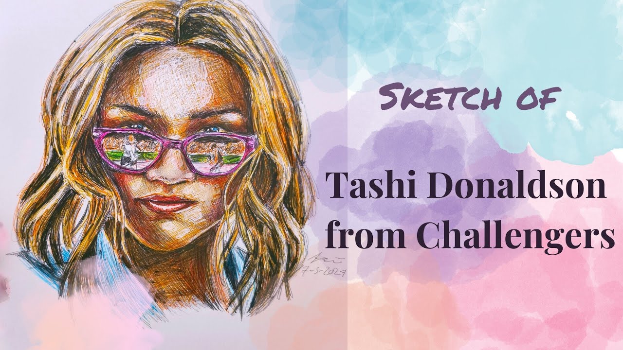 Tashi Donaldson From Challengers Drawing Timelapse With A Colored Pen By Kerrin Winona Youtube