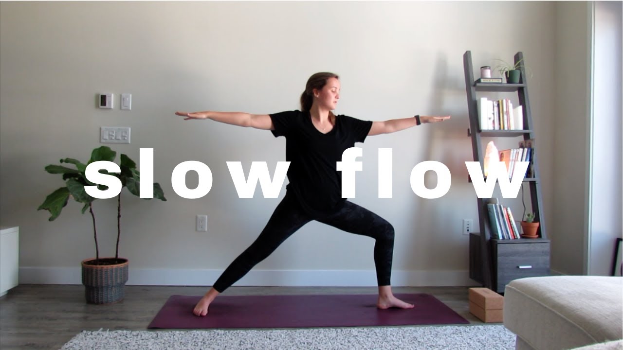 30 Minute SLOW FLOW | BACK PAIN FRIENDLY | COURTNEY PARSONS - YouTube