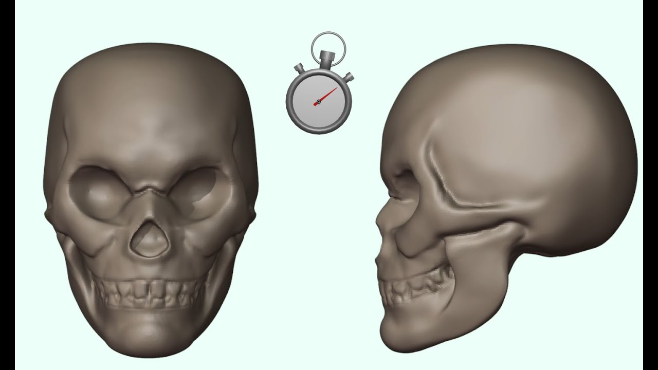 Skull Sculpt in Blender - Timelapse - YouTube