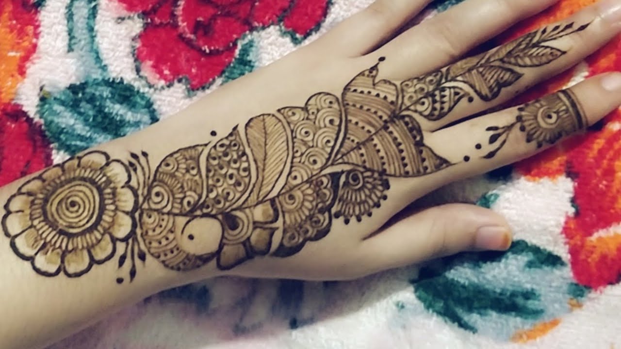 flower and veins design 👍🤩 - YouTube