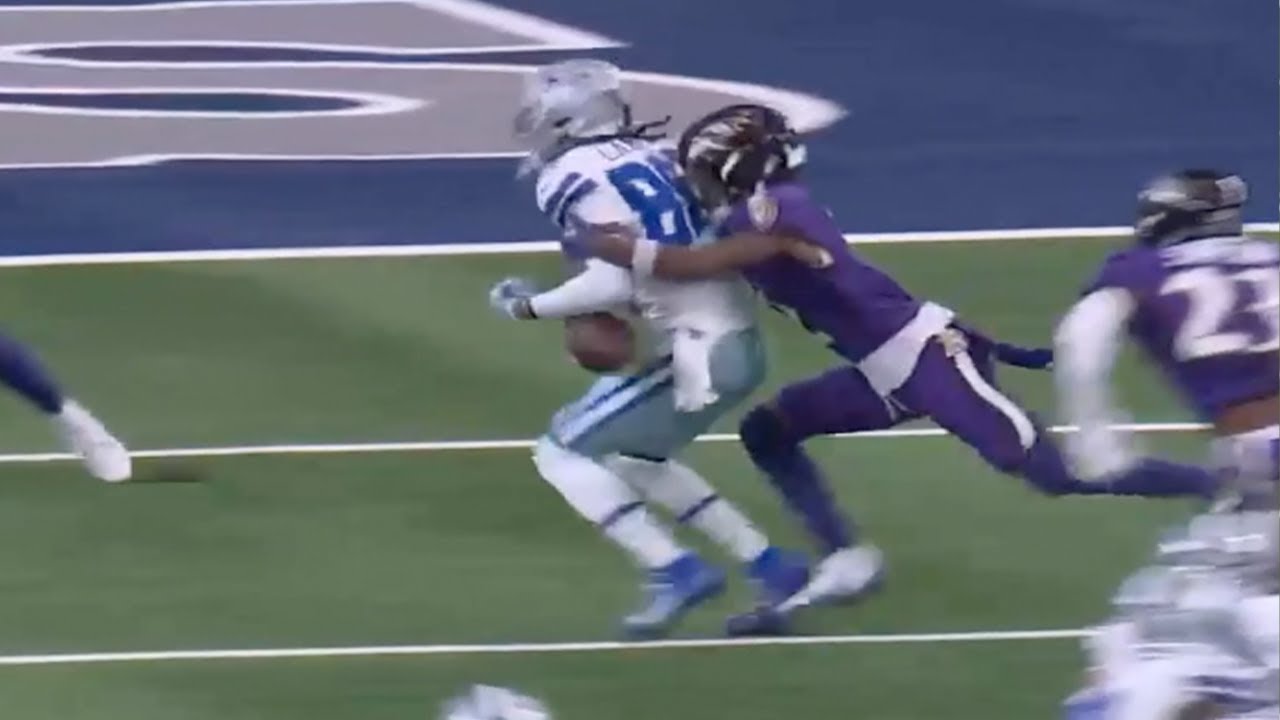 Nate Wiggins FORCES FUMBLE on CeeDee Lamb 😳 Ravens vs Cowboys 2024 ...
