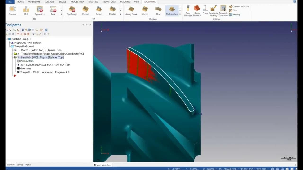 Mastercam 5-Axis programming - YouTube
