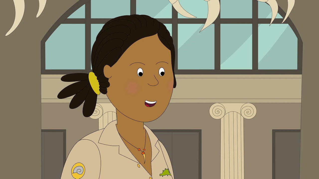 CAILLOU-Sophia Thomas as JASMINE, the Dinosaur Expert - YouTube