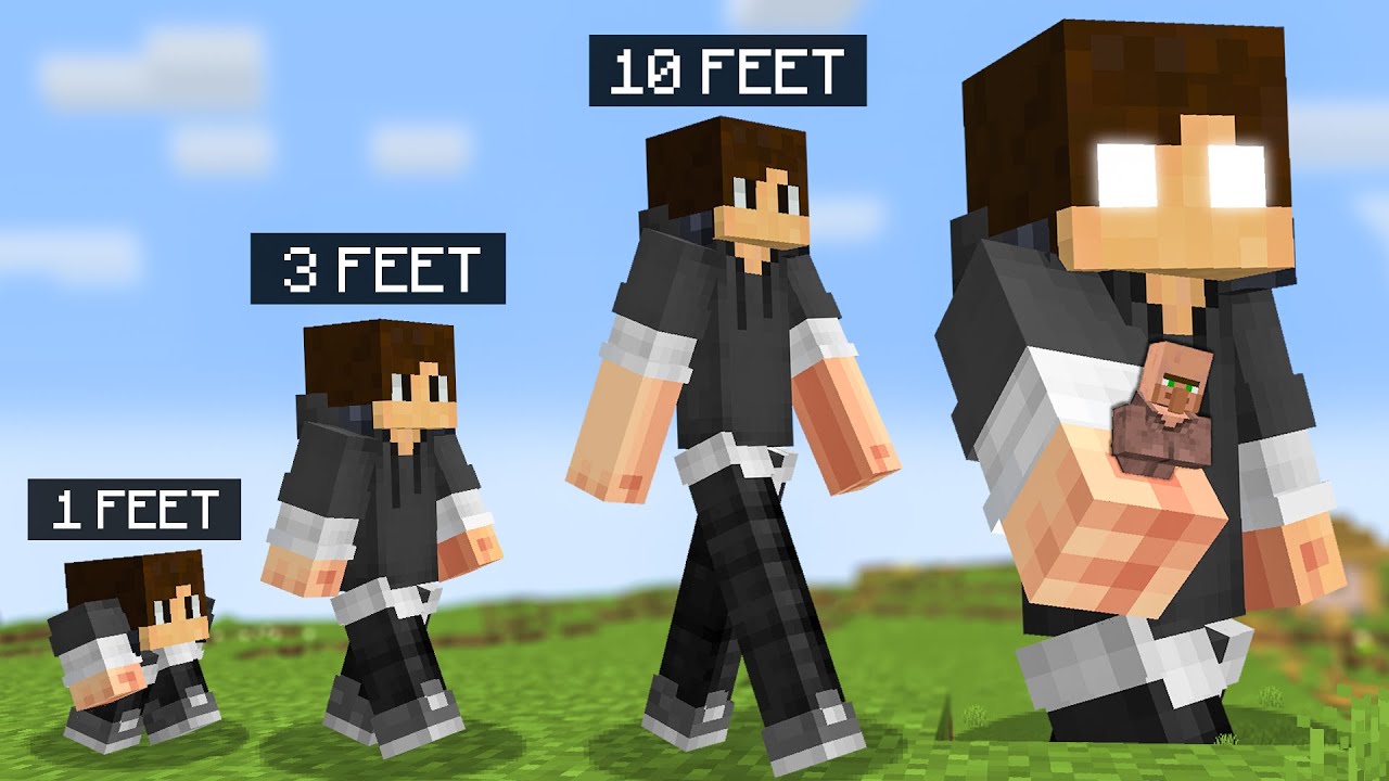 Minecraft, But You turn into a GIANT - YouTube