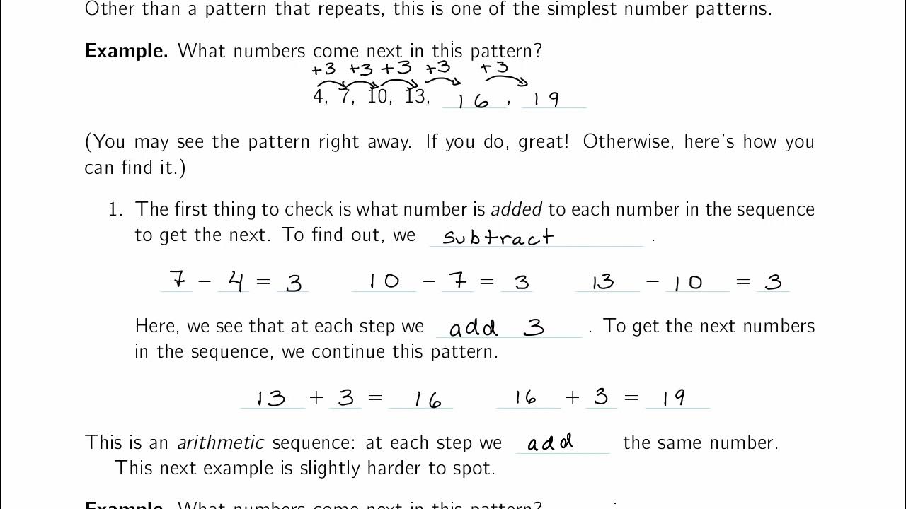 Some Common Number Patterns - YouTube