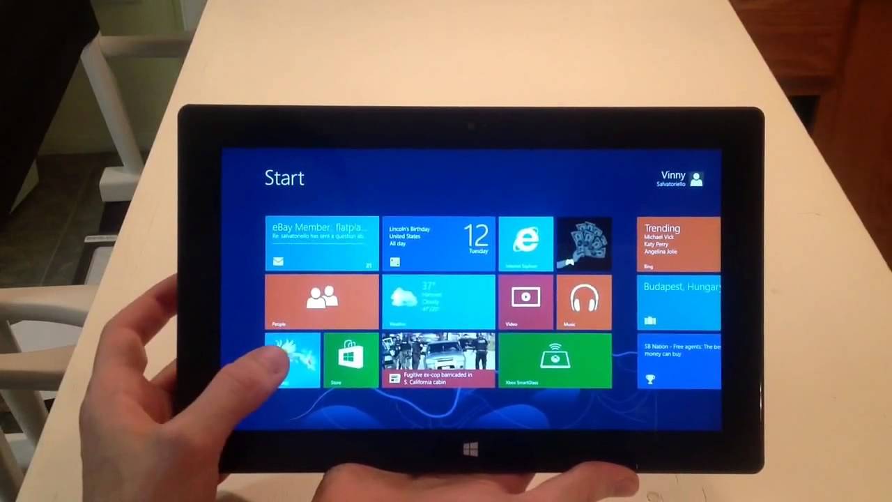 REVIEW Microsoft Surface Tablet w/ Touch Cover - YouTube