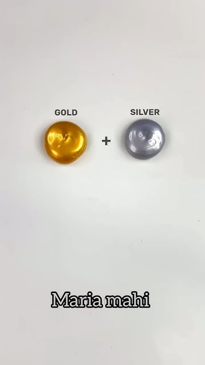 Golden color silver color mixing experiment #youtubeshorts #mixcoloring ...