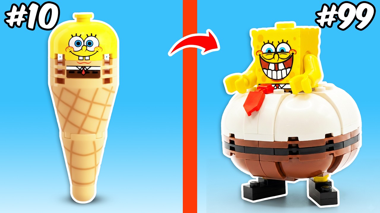 I DIY LEGO SpongeBob with Weirdest Shape | FUNZ Bricks - YouTube