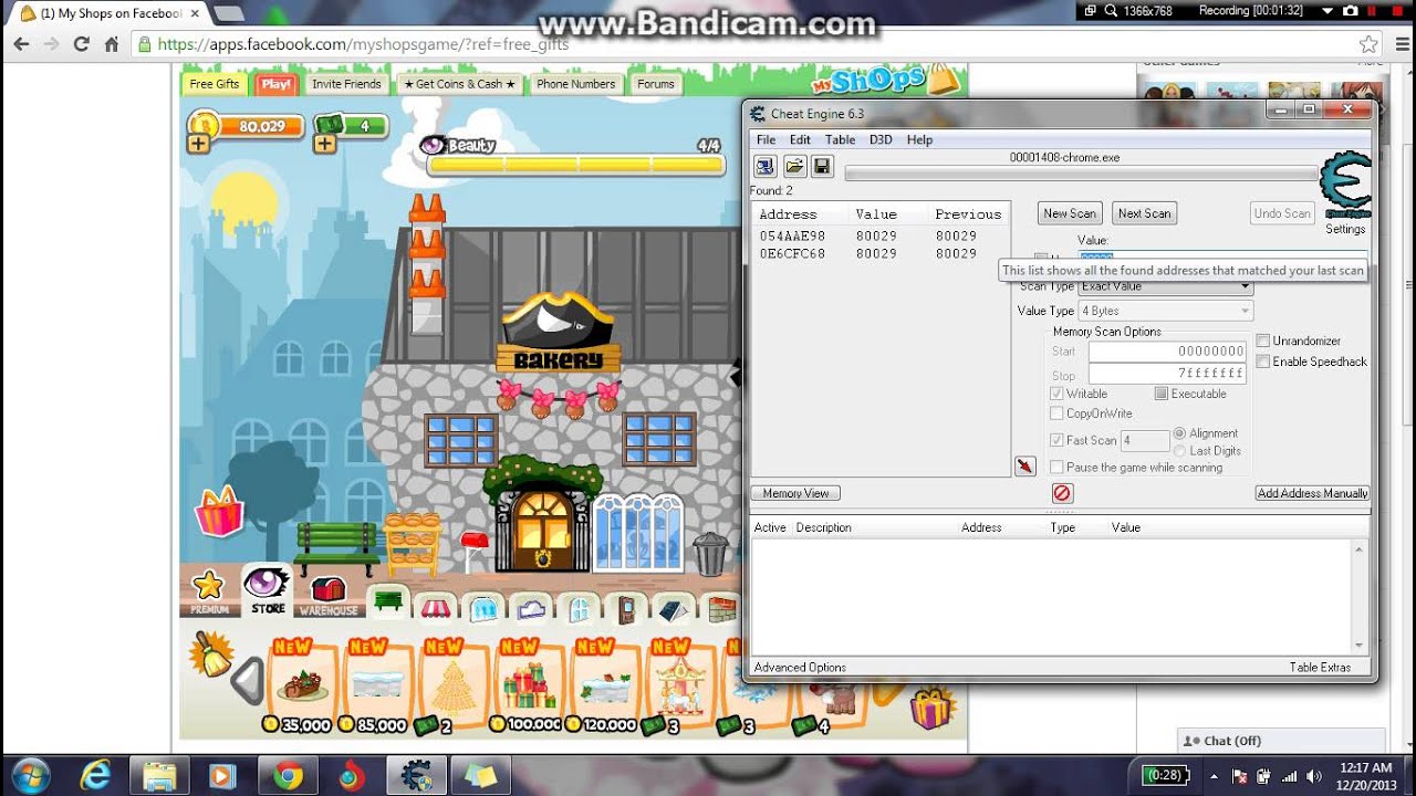 MY SHOP NEW HACK!!! CHEAT ENGINE 6.3..!!! =) - YouTube