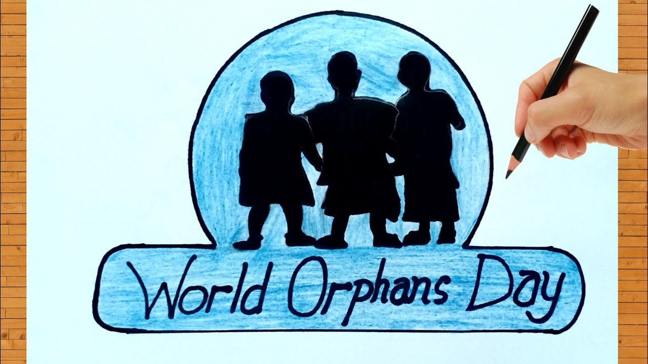 World Orphans Day Poster Drawing || How To Draw Orphans Day Poster ...